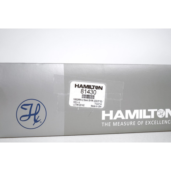 Hamilton Measure of Excellence Gastight Syringes 1002 Removable Needl ...