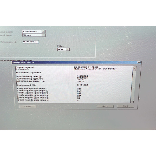 Thermo Labsystems Multiskan Ascent Microplate Reader 405,450,490,562 ...