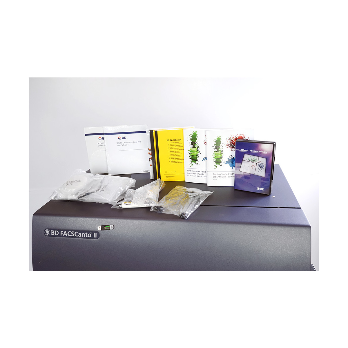 BD Becton FACSCanto II Flow Cytometer System 3 Laser (L1,L2,L3) + HTS ...
