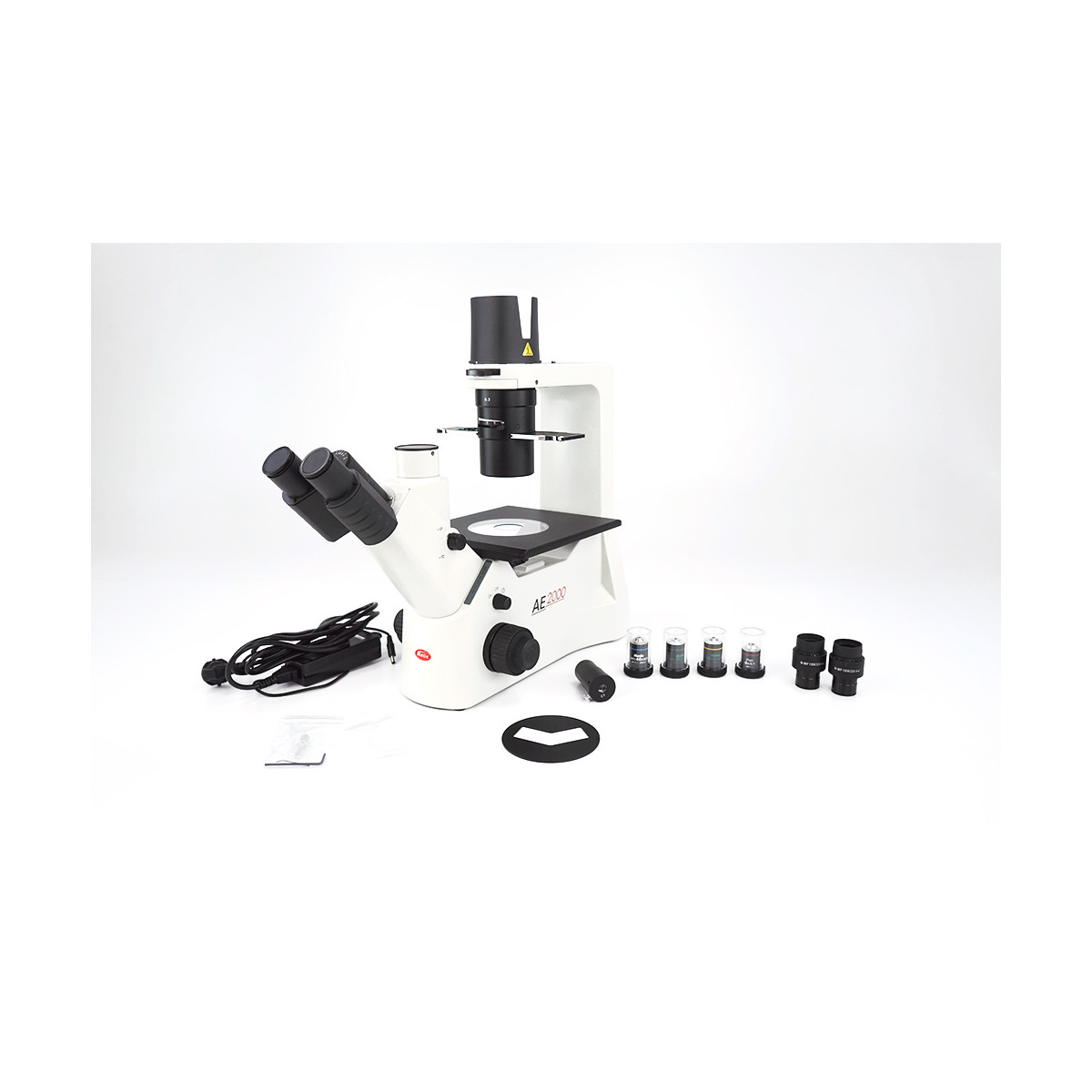 Motic AE2000 Trinocular Inverted Phase Contrast Microscope 4/10/20/40 ...