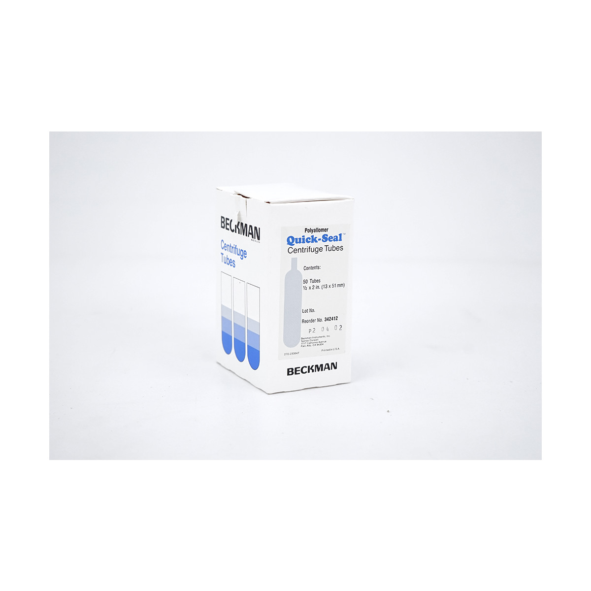 Beckman 342412 5.1 mL Quick-Seal Round-Top Polypropylene Tube 13x51mm ...