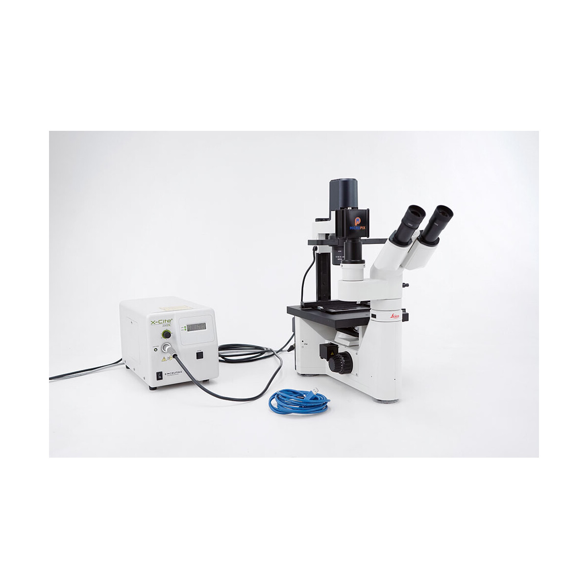 Leica DMIL LED Fluorescence Microscope 20x 63x 100x Y3 L5 DAPI X-Cite ...